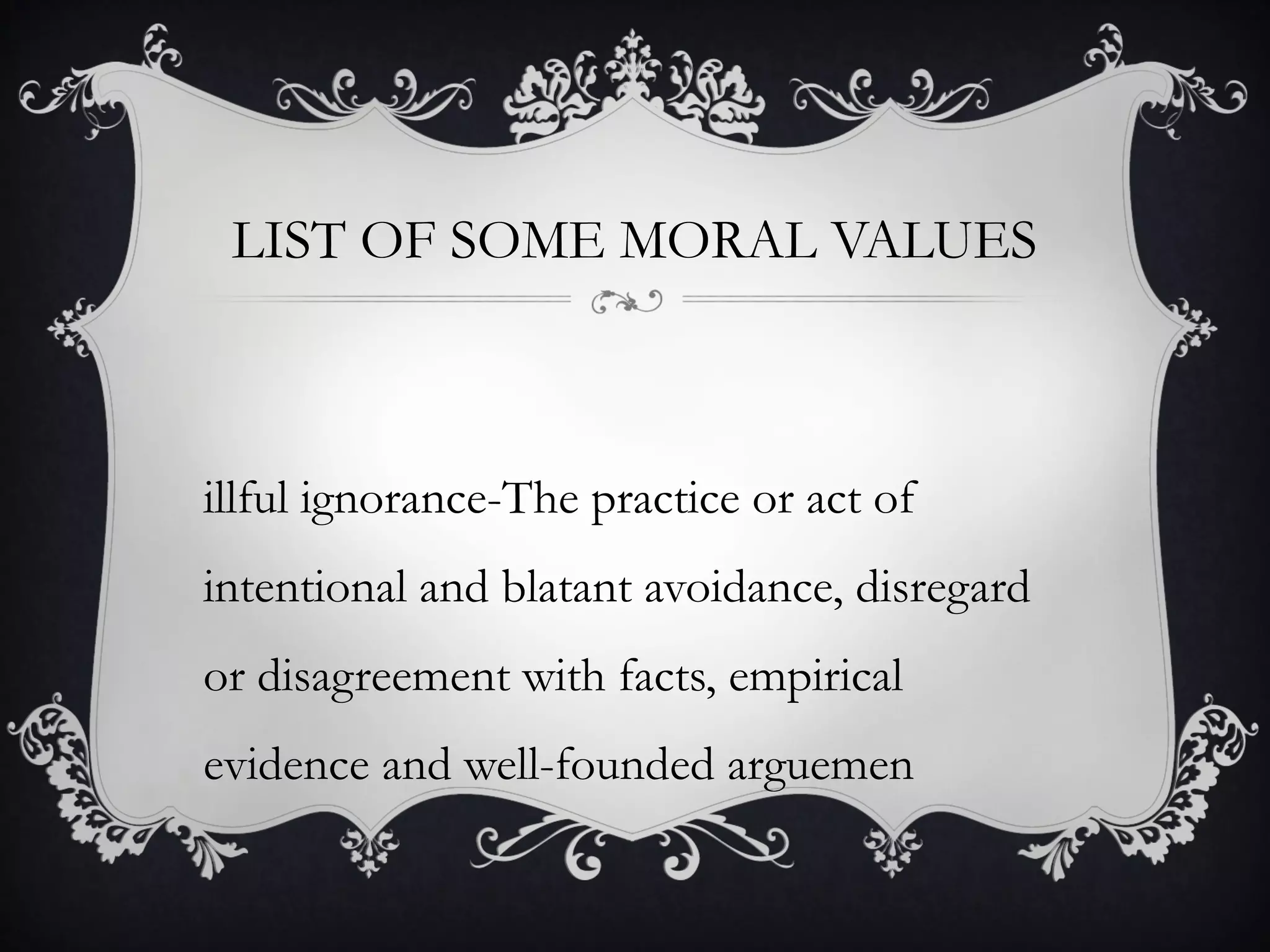 Moral values | PPT