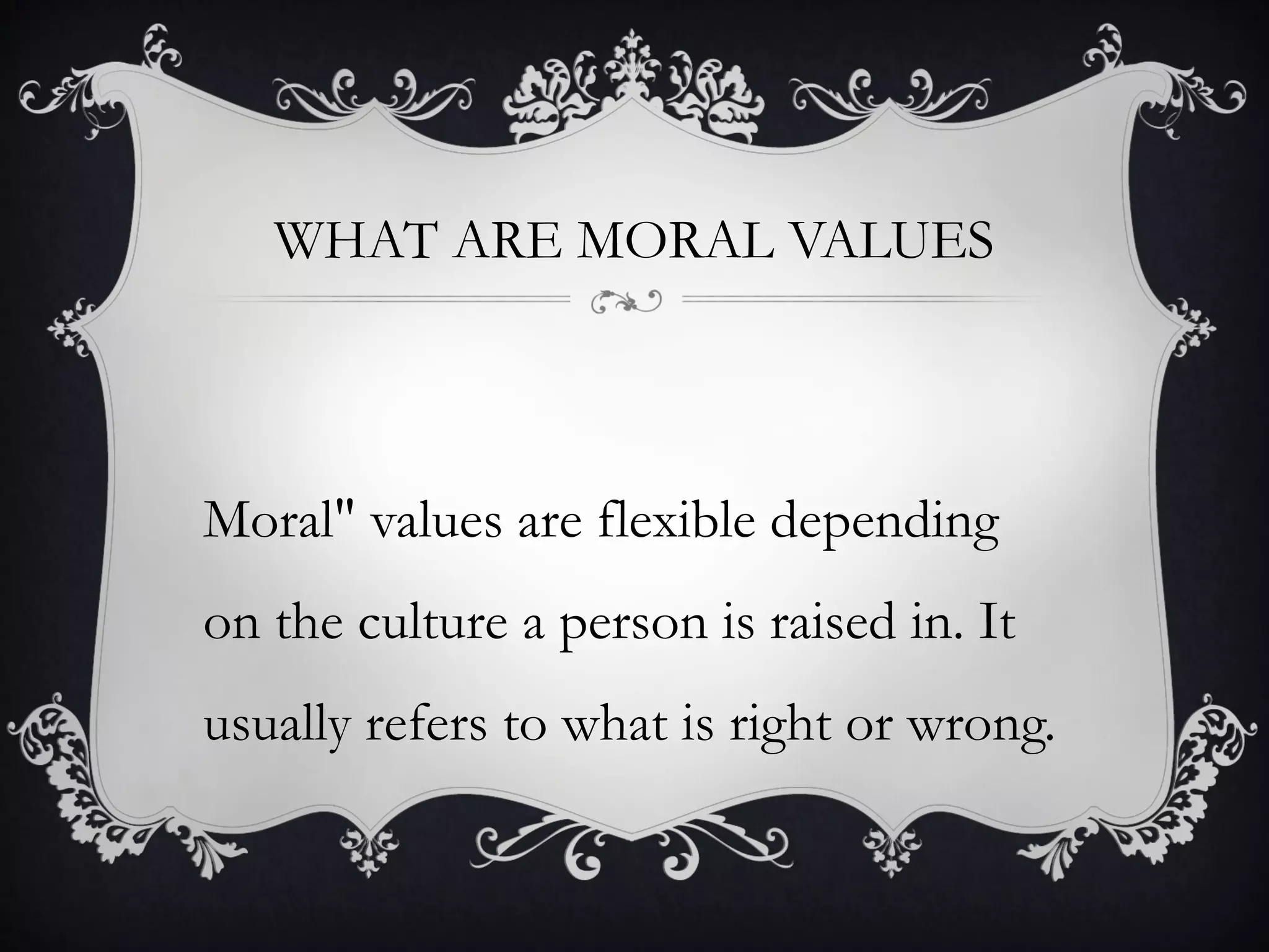 Moral values | PPT