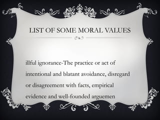 Moral values | PPT