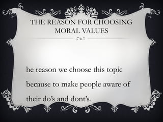 Moral values | PPT