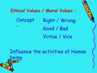 Moral values | PPT
