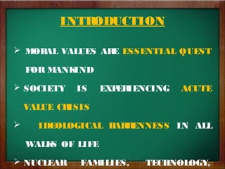 Inculcating Moral values at Primary schools | PPT