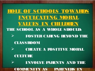 Inculcating Moral values at Primary schools | PPT