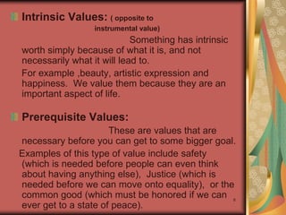 Examples Of Moral Values