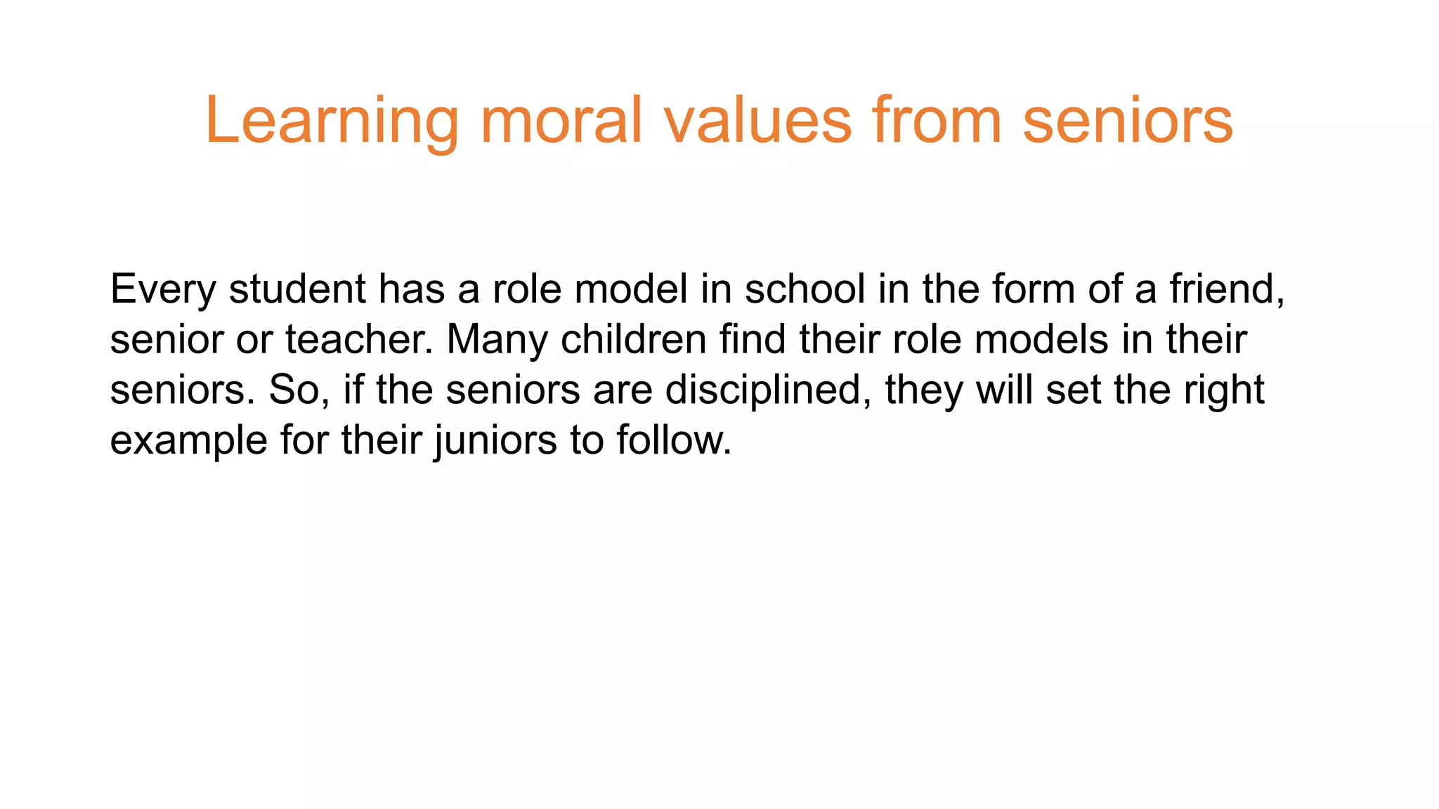 Moral Values for Students | Moral Values for Children in School - MIT ...