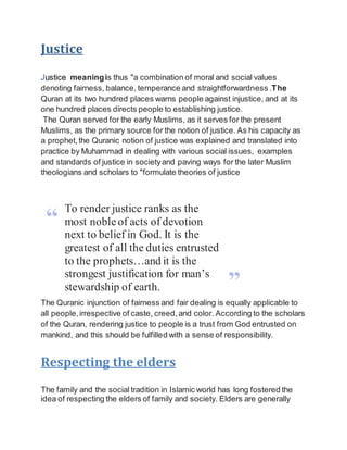 Moral values in islam | DOCX
