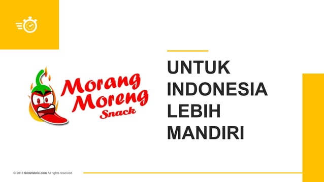 Keripik Pedas Morang moreng snack Pitch Deck | PPTX
