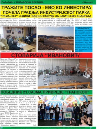 Paraćin u Moravskim vestima broj 10 | PDF