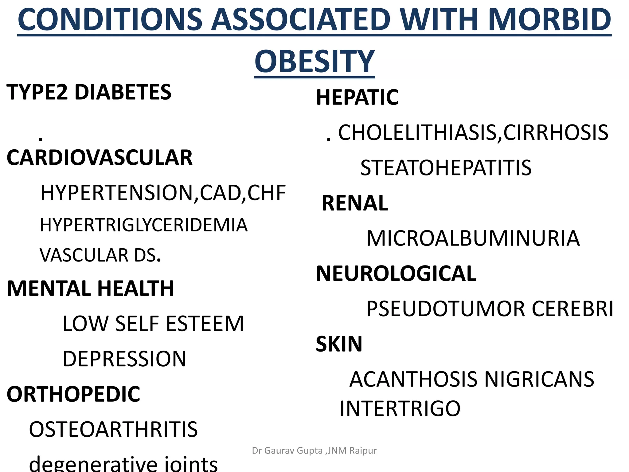 Morbid obesity and surgical management | PPTX