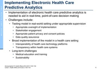 The Use of Predictive Analytics in Health Care | PPTX