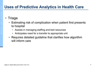 The Use of Predictive Analytics in Health Care | PPTX