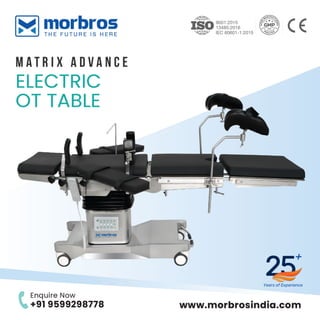 Electric Operation Theatre Table Matrix Advance | PDF
