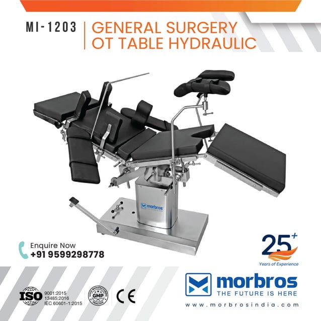 General Surgery OT Table Hydraulic MI-1203 | PDF