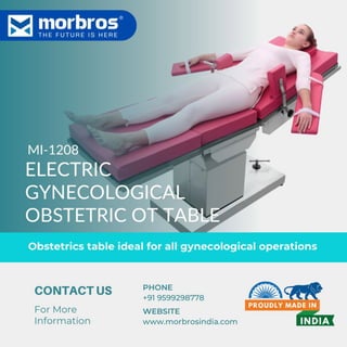 Morbros Electric Gynecological Obstetric Ot Table | PDF