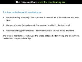 Mordant Dyes | PPTX