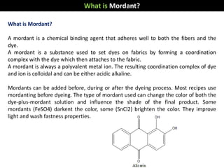 Mordant Dyes | PPT
