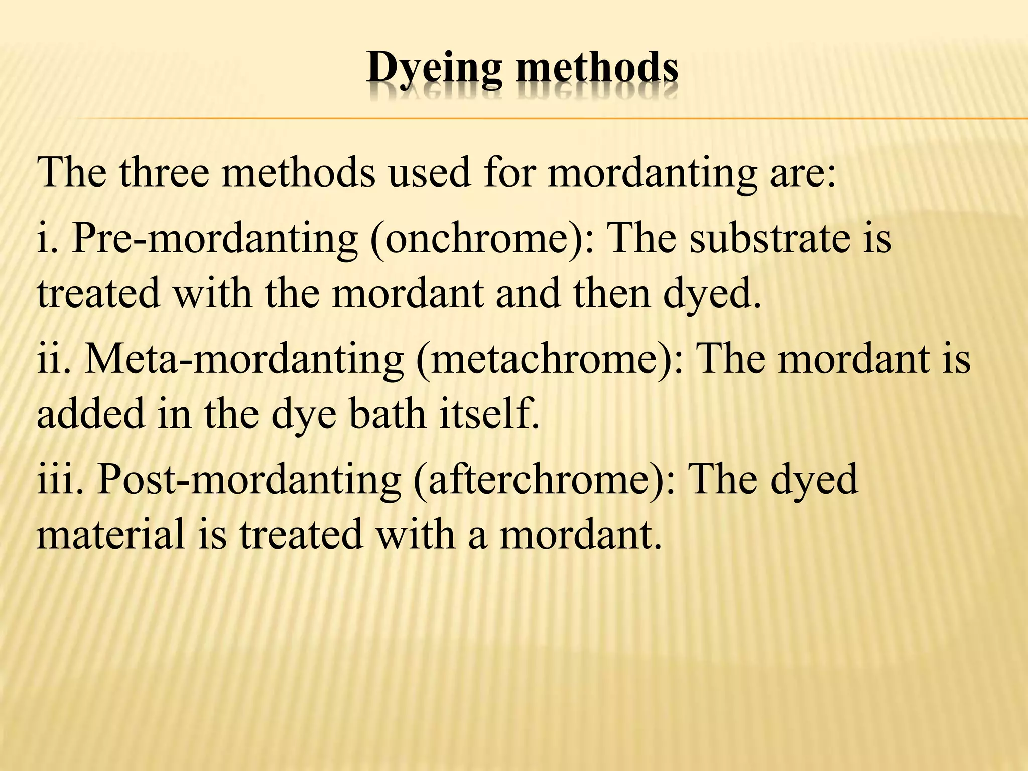 Mordant & Mordant dye | PPTX