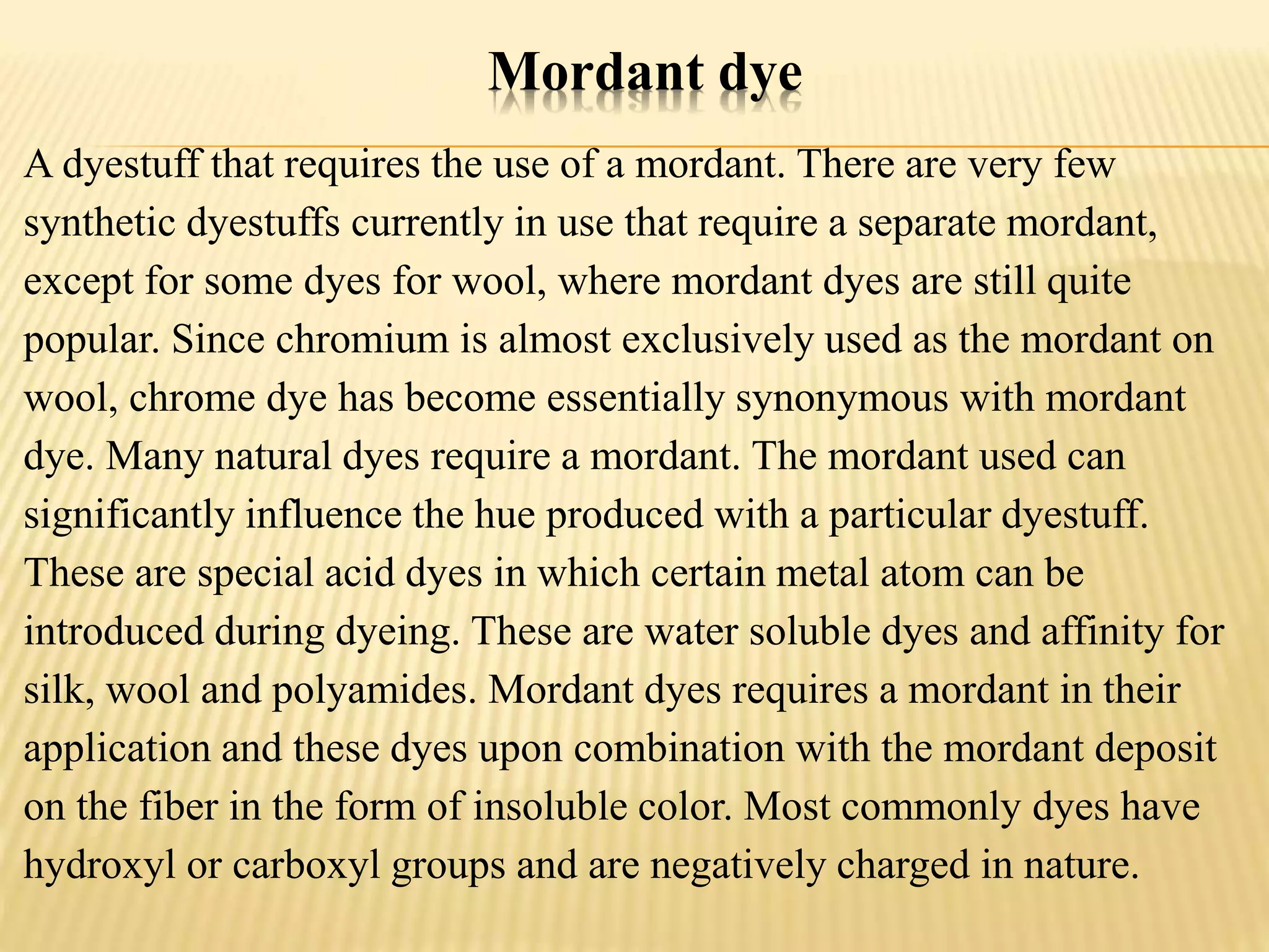 Mordant & Mordant dye | PPTX