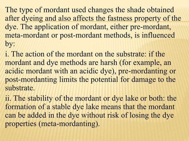 Mordant & Mordant dye | PPT