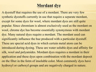Mordant & Mordant dye | PPTX