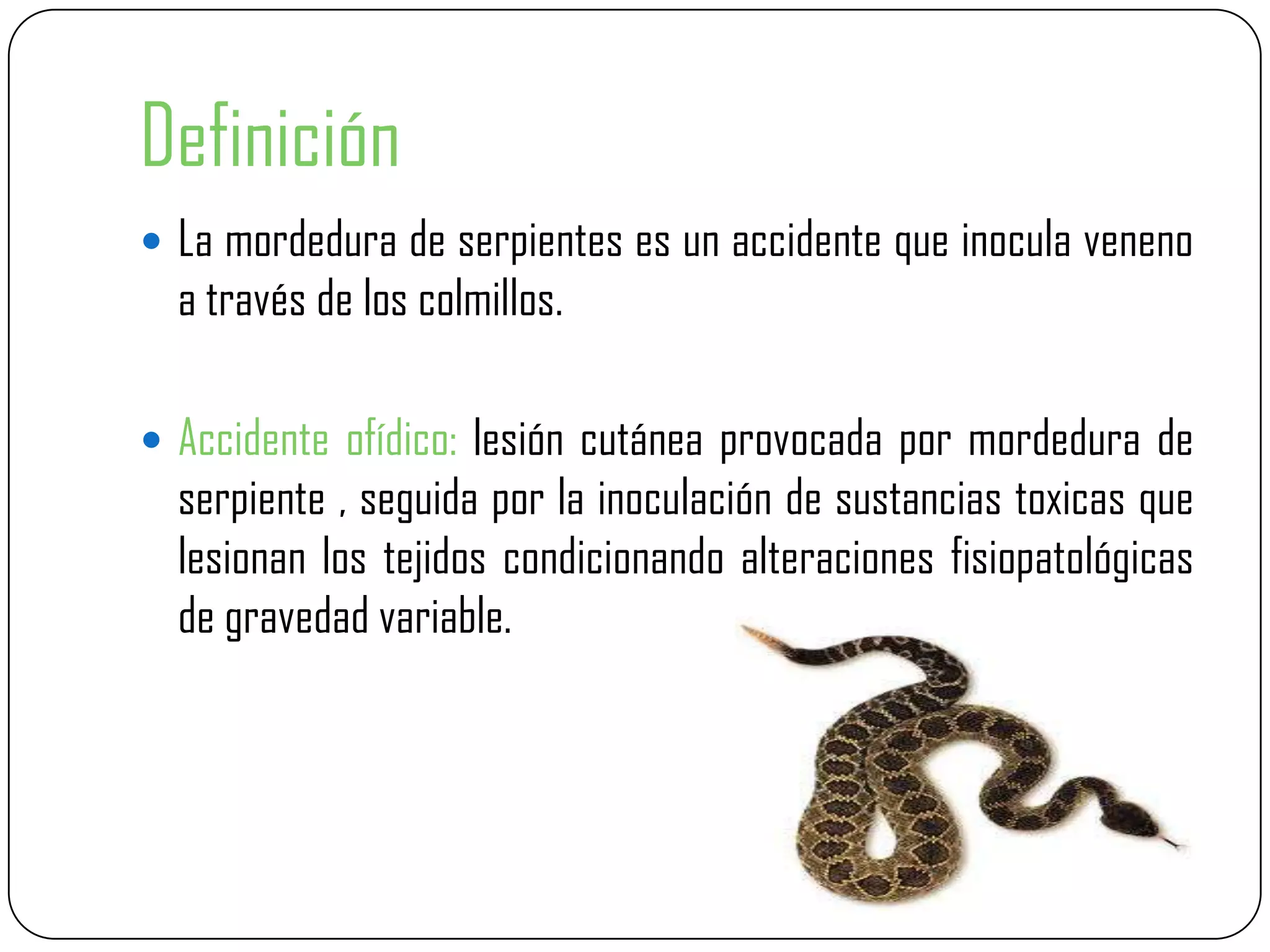 Mordedura por serpiente | PPT