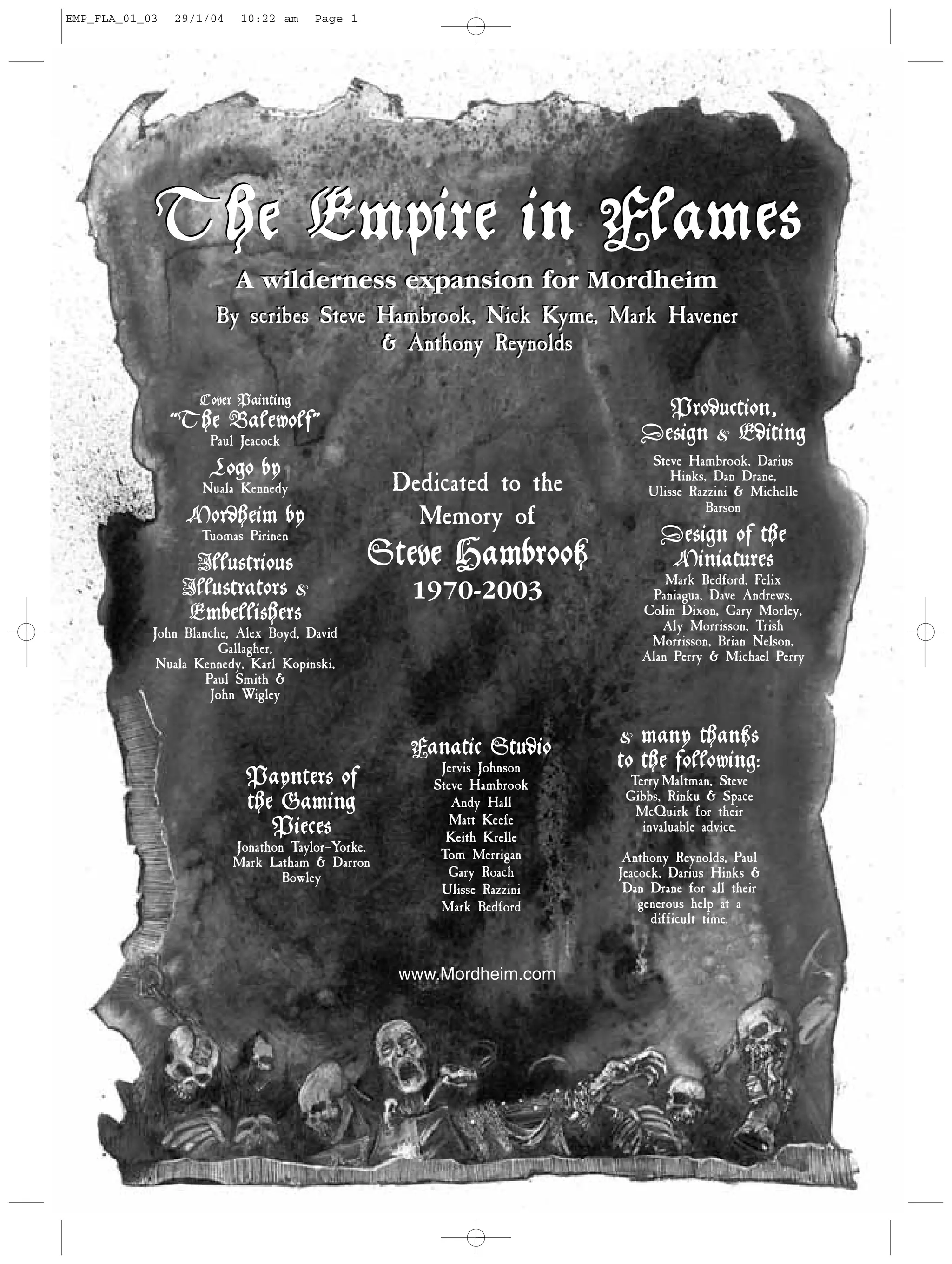 Mordheim Empire in Flames parte 1 | PDF