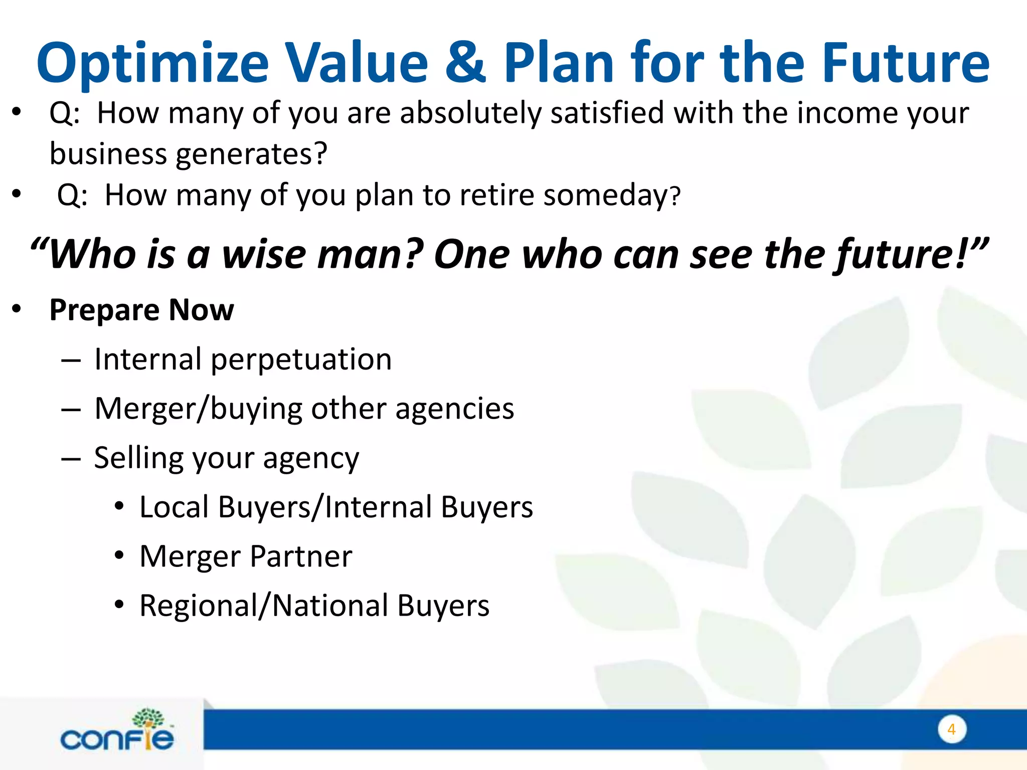 How to Optimize the Value of Your Agency - Mordy Rothberg | PPTX | Real ...