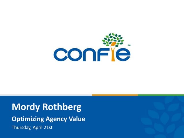 How to Optimize the Value of Your Agency - Mordy Rothberg | PPT