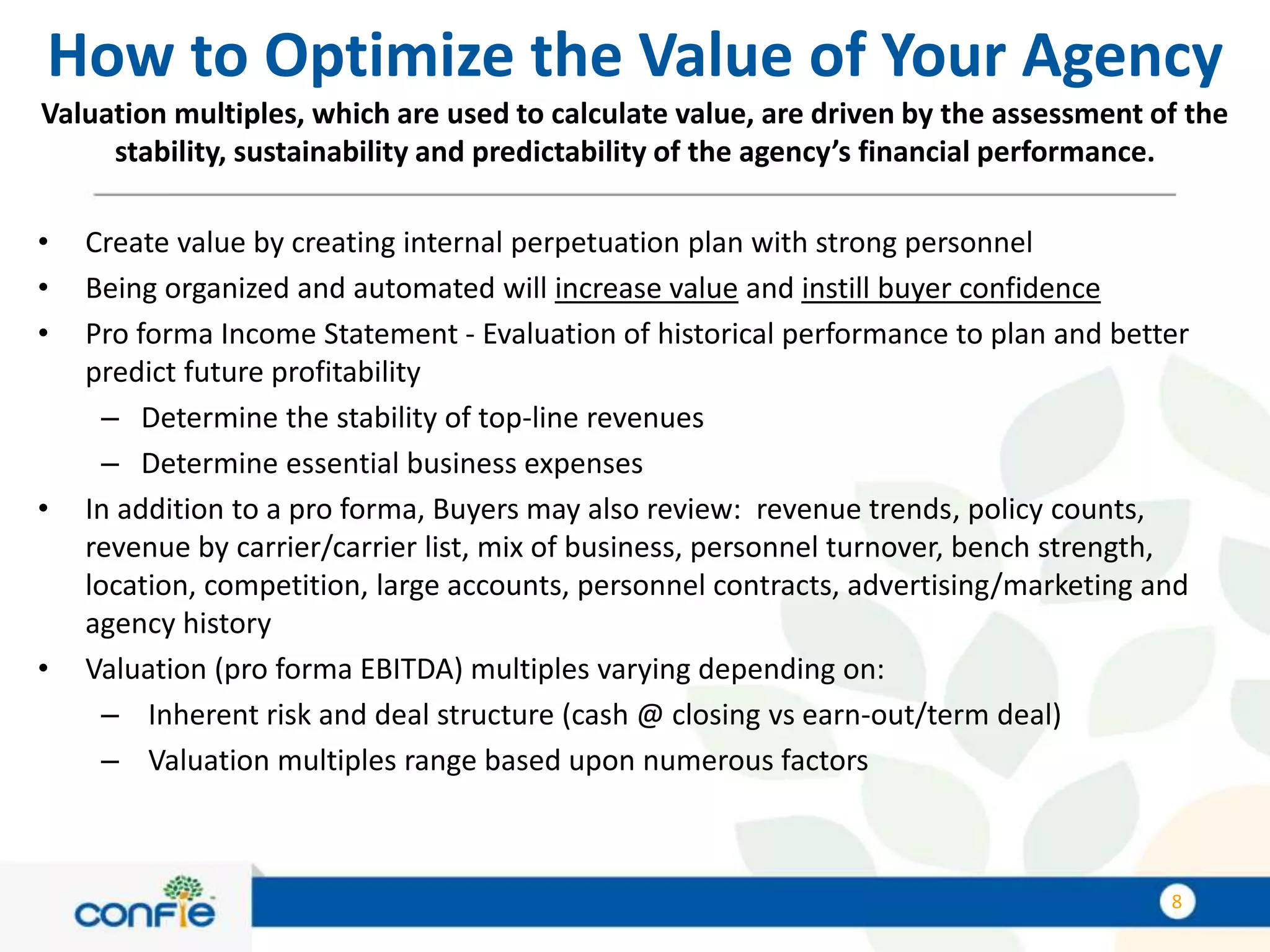 How to Value Your Insurance Agency - Mordy Rothberg, Confie Seguros | PPTX