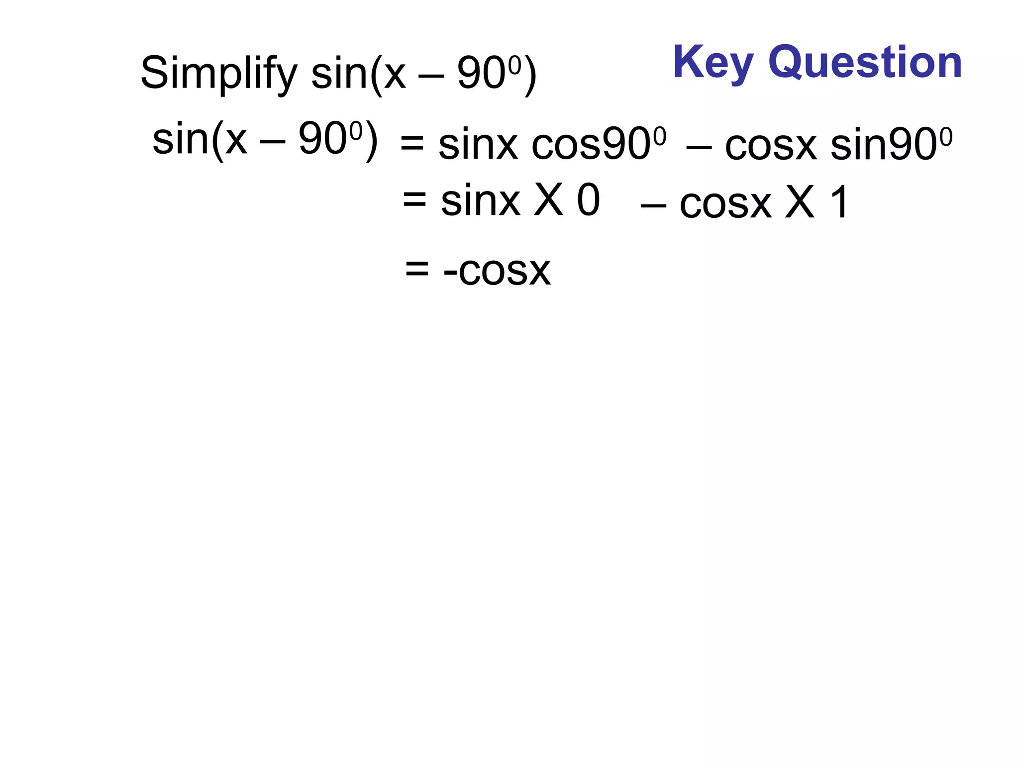 More compound angle formulae | PPT