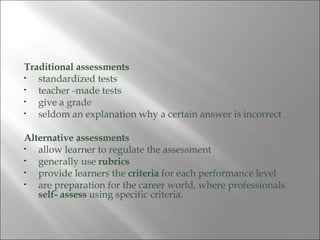 Alternative Assessment | PPT
