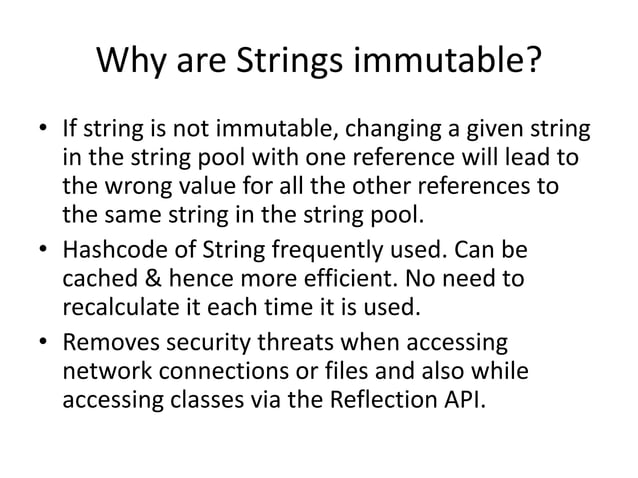 More About Java Strings Immutability And String Pool Ppt 3555