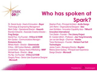Spark09 'Ideas Conference' | PPT | Business Expos & Conferences | Events