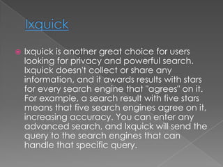 More alternative search engines | PPTX