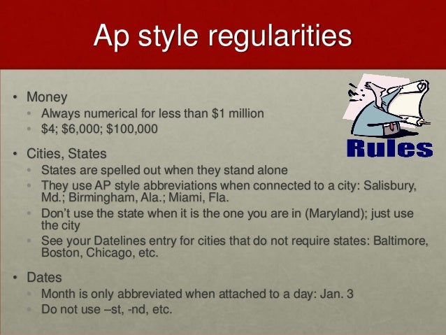More AP Style