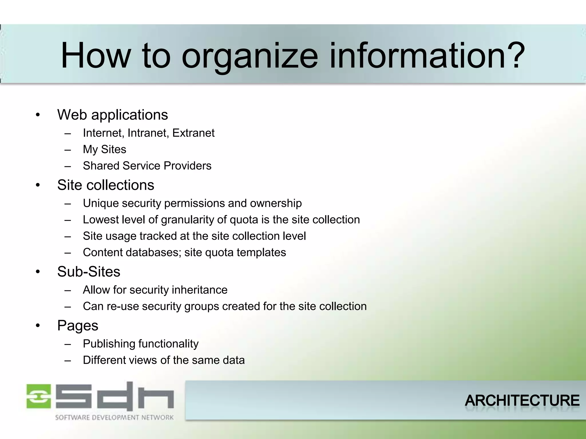 More Best Practices With Share Point Solutions | PPT