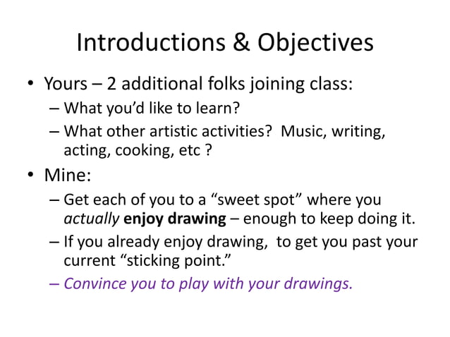 More drawing class 2 | PPTX | Drawing and Sketching | Arts and Crafts