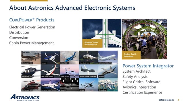 More Electric Aircraft Presentation from Astronics | PPTX | Aviation ...
