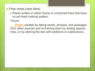 More forms in poetry | PPT