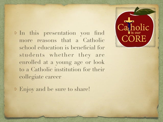 More Information on Catholic Education | PPT