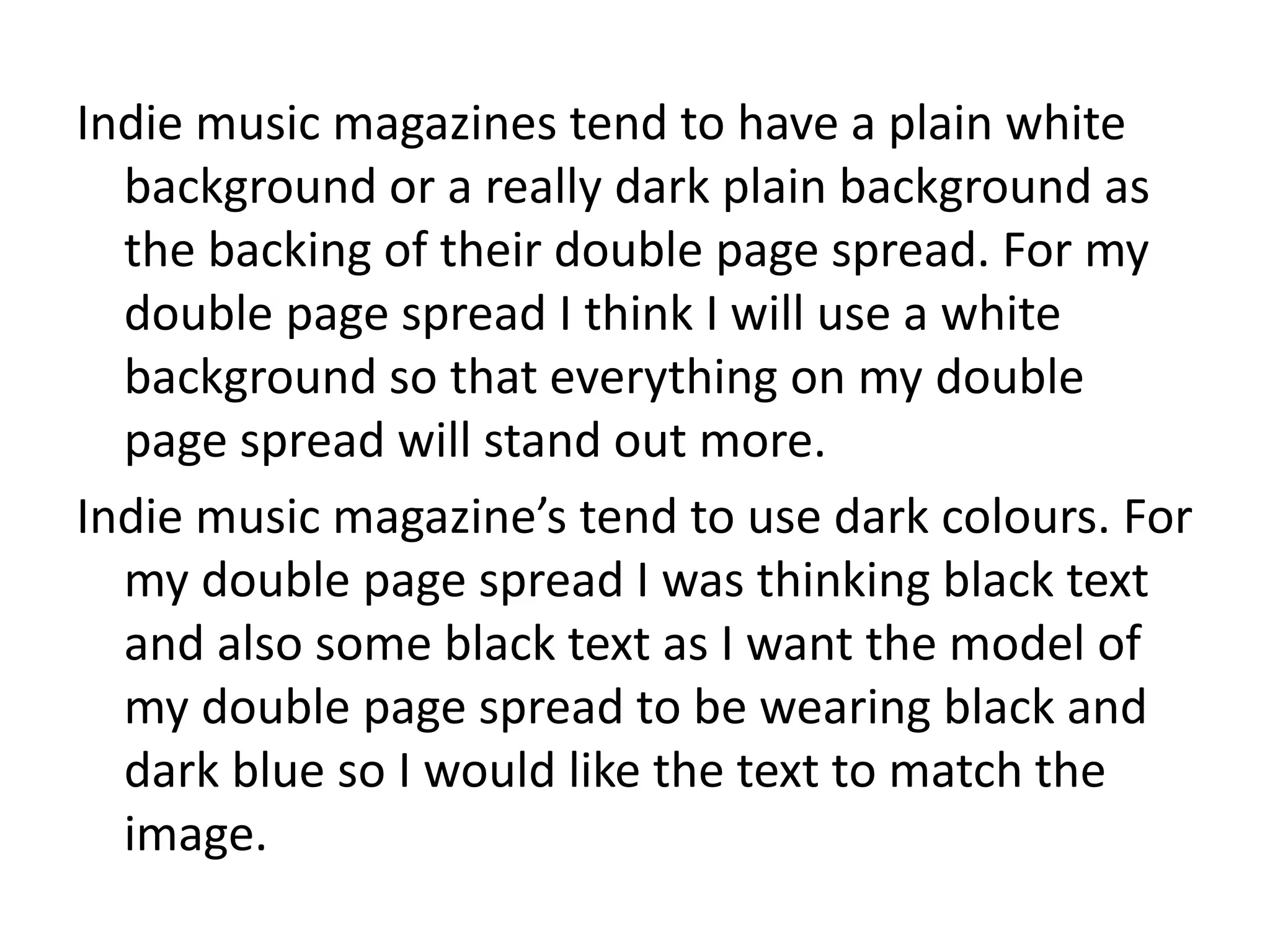 Initial ideas for double page spread | PPTX