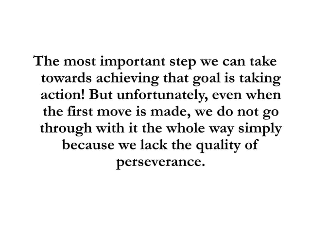 Perseverance Is the Key to Success | PPTX | Career Advice | Careers