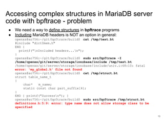 More on bpftrace for MariaDB DBAs and Developers - FOSDEM 2022 MariaDB Devroom | PPT