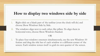 More on Windows 10 | PPTX
