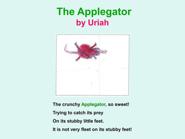 More original poetry inspired by scranimals | PPT