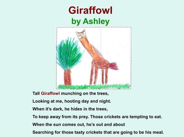 More original poetry inspired by scranimals | PPT