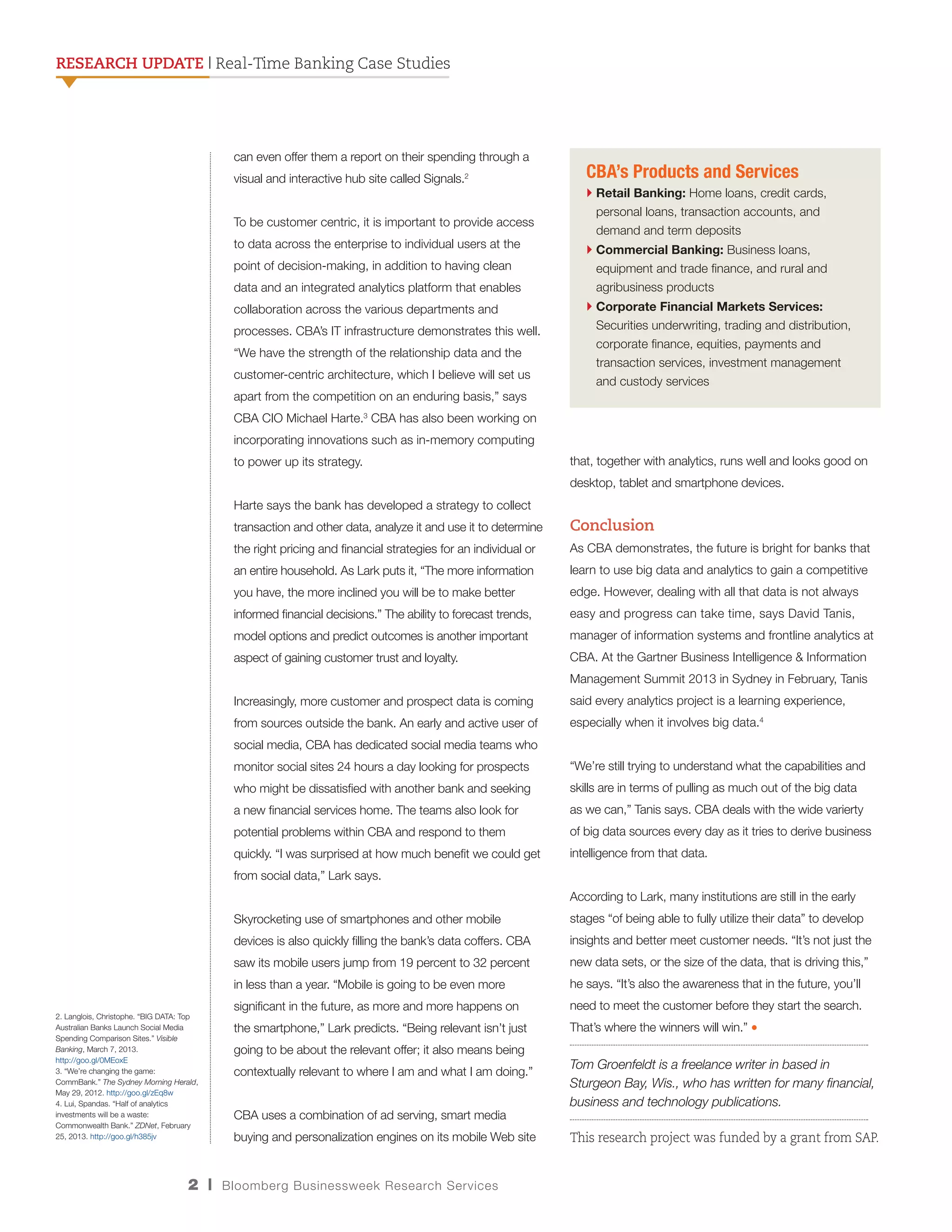 More Personalized Banking Through Big Data and Analytics | PDF