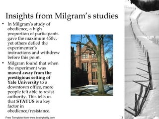 power point on milgram 2 | PPT