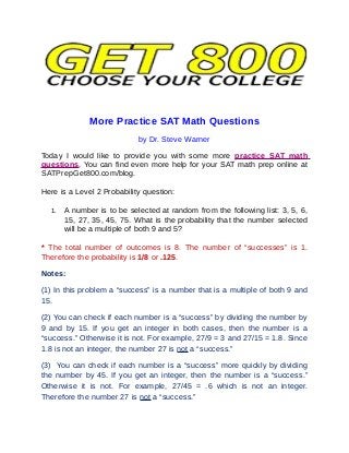 More practice sat math questions