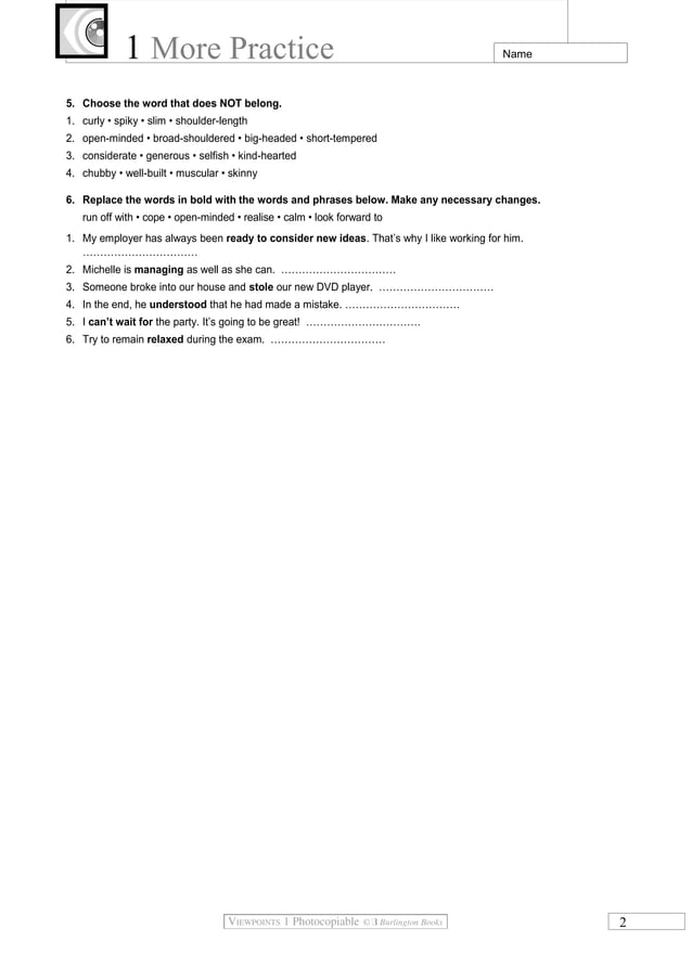 More practice unit 1 | PDF